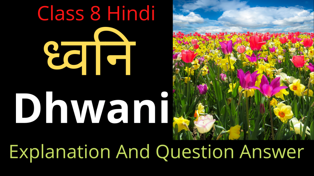 Dhwani Class 8 Explanation And Question Answer - Keep Inspiring Me