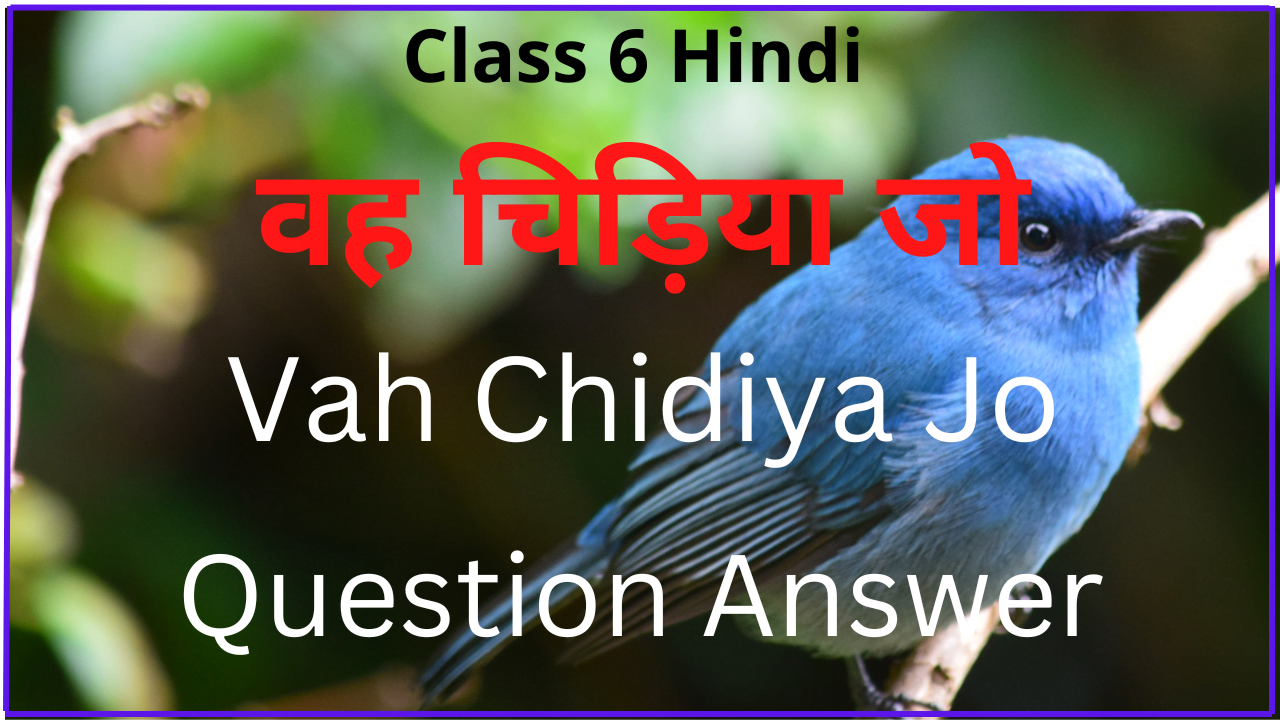 Vah Chidiya Jo Class 6 Question Answer : प्रश्न